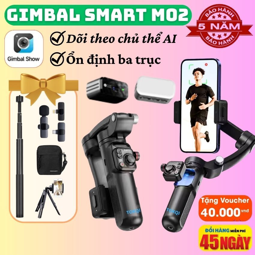 Gimbal Chống Rung Điện Thoại TOKQI M02, Gậy Quay Video Chống Rung, Tay Cầm Gymbal Máy Quay Phim ...