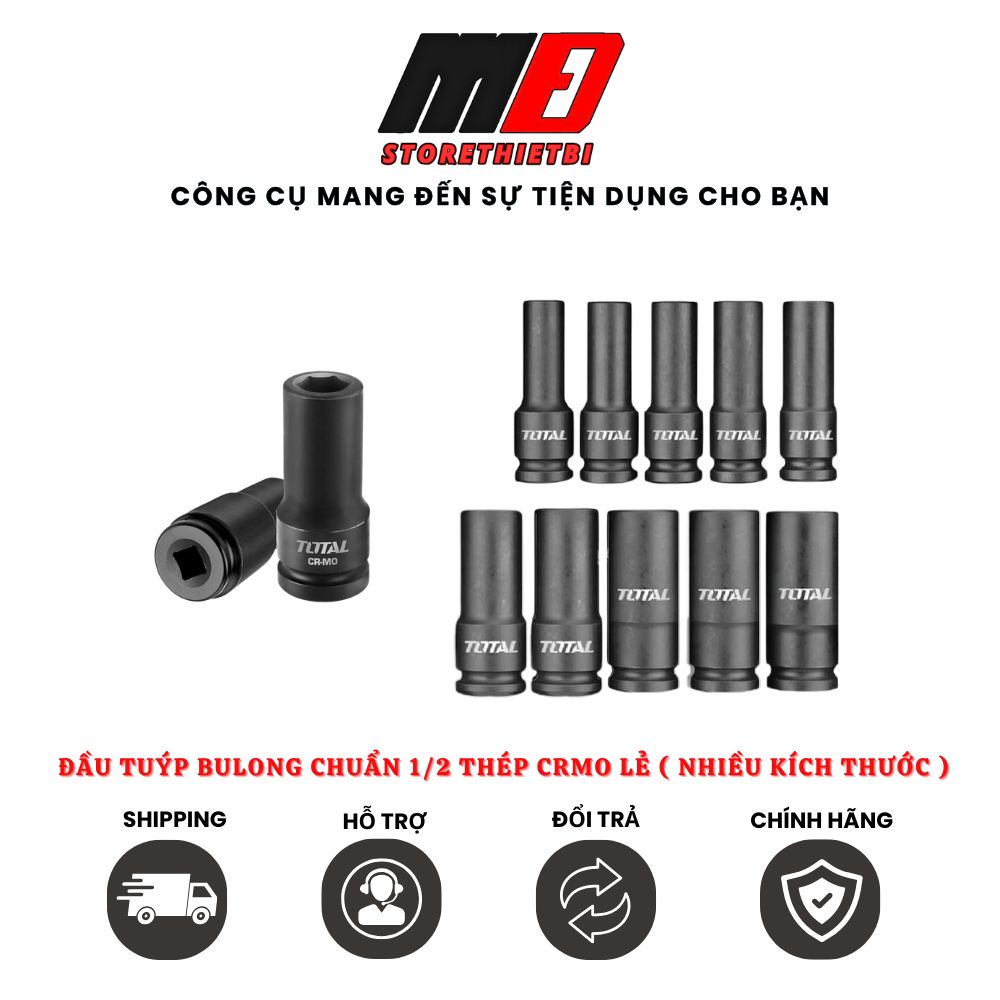 Đầu Tuýp Bulong TOTAL Chất Liệu Thép Cr-Mo Chuyên Sử Dụng Cho Máy Bắn ...