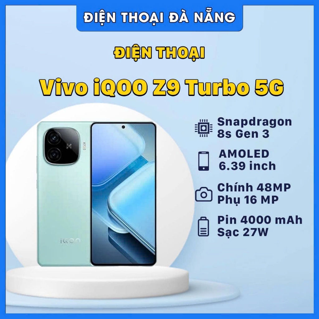 Điện Thoại Vivo iQOO Z9 Turbo 5G (BH 3 Tháng 1 Đổi 1)- Snapdragon 8s Gen 3 - Điện thoại Đà Nẵng ...
