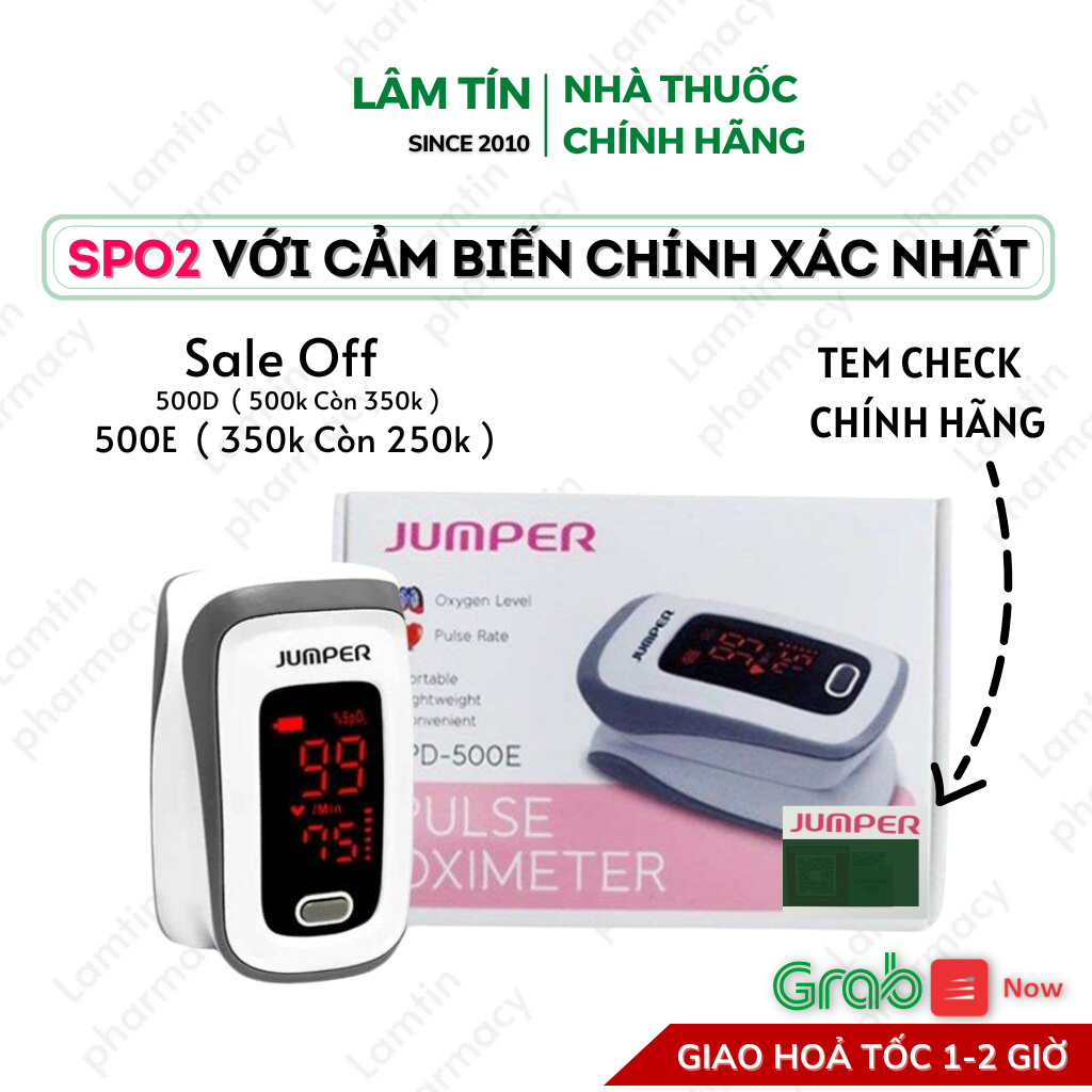 (Chính Hãng) Máy đo SPO2 Jumper JPD-500D 500E Máy đo nồng độ oxy trong ...