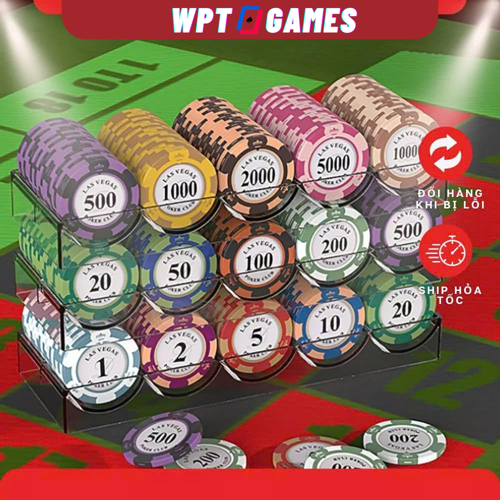 SET 20 Chip poker có số ( phỉnh poker) dòng loại cao cấp token cho boardgame | Shopee Việt Nam