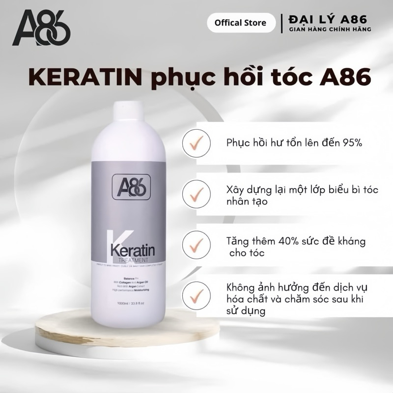 Keratin A86 Phục Hồi Tóc Nát 1000ml Hàng Chính Hãng | Shopee Việt Nam