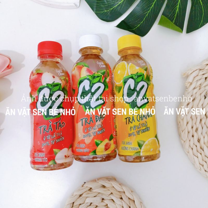 Nước C2 trà đào, trà chanh, trà táo 225ml Date mới, đồ ăn vặt | Shopee ...