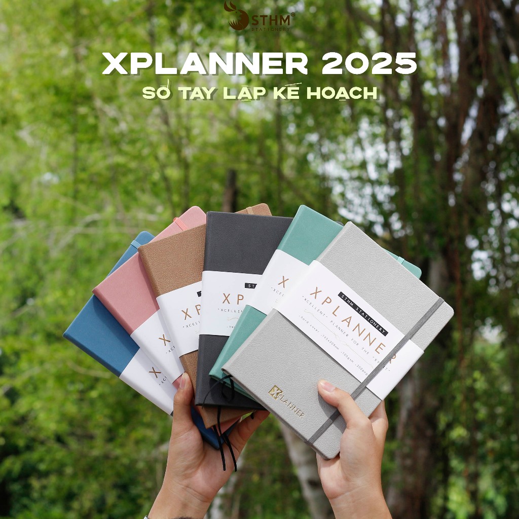 Sổ lập kế hoạch Xplanner 2025 - Bìa da PU, đánh số trang, 100gsm, có ...