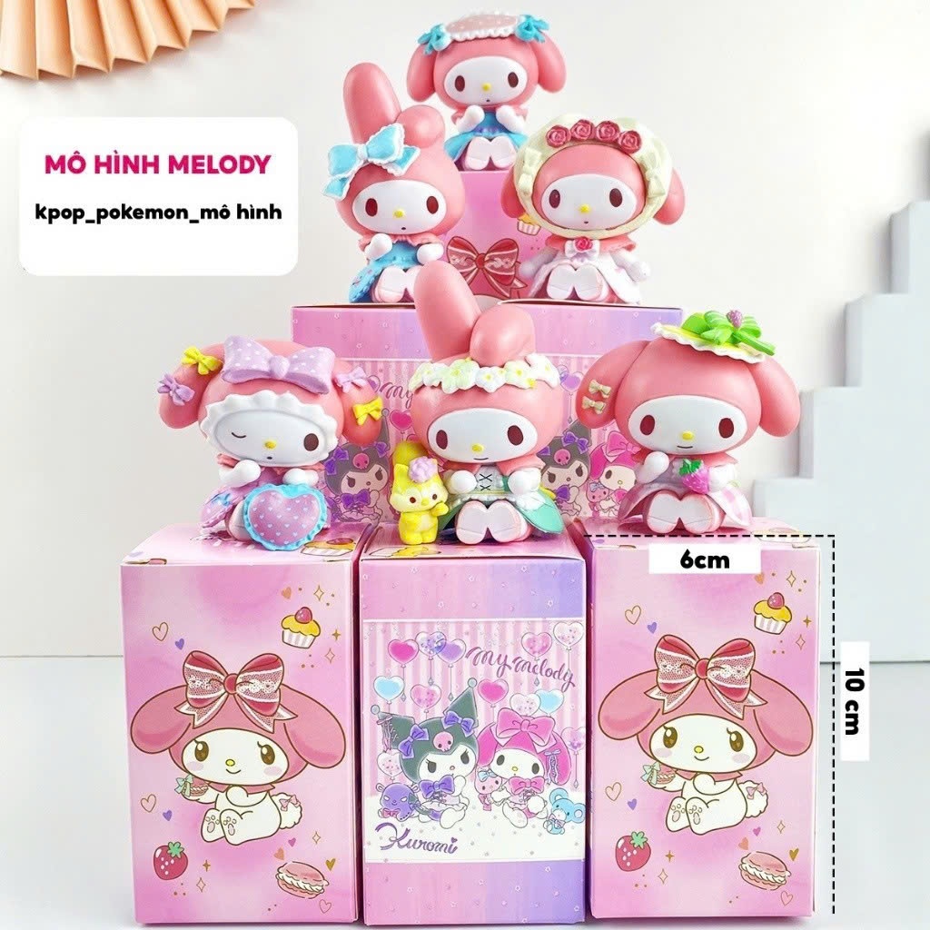 [Full box] Blind box sét 6 mô hình melody, set 6 hộp quà bí mật melody ...
