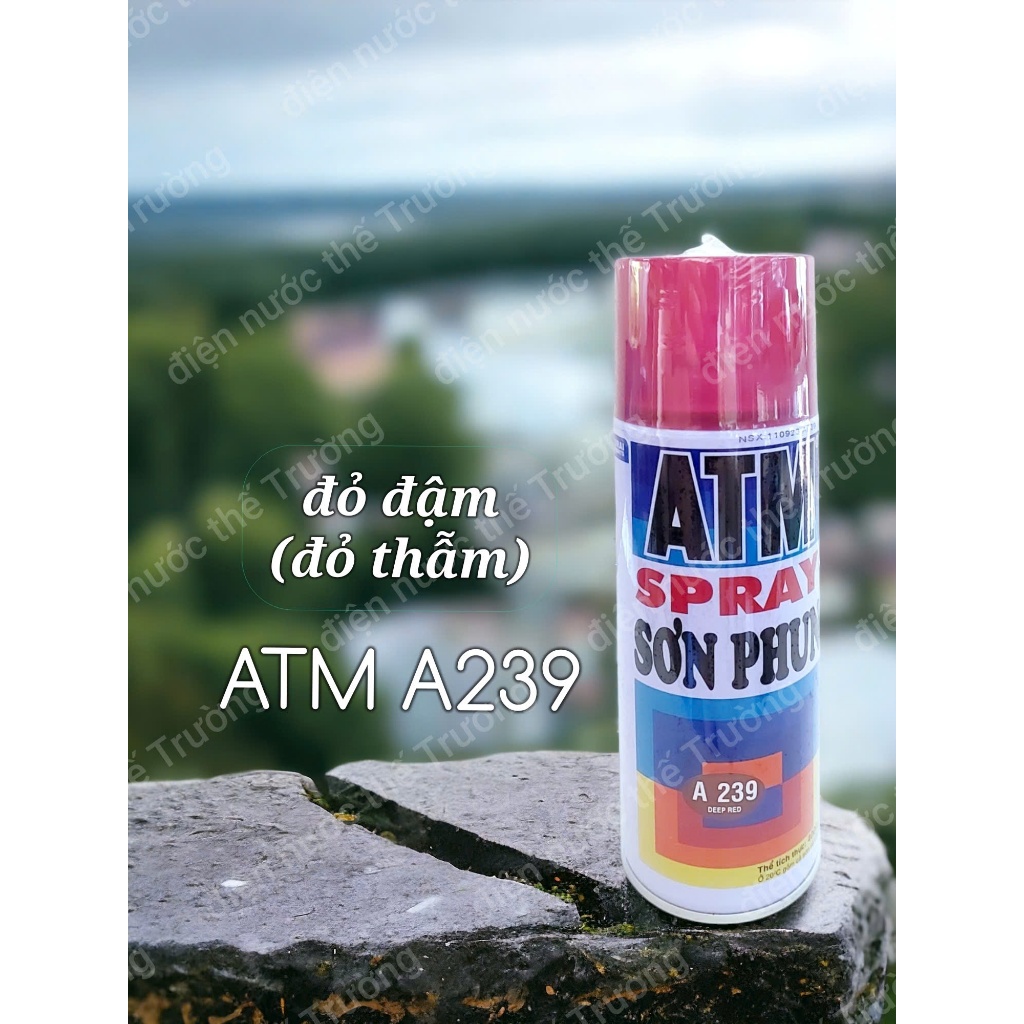 Sơn xịt ATM A239 màu đỏ đô | Shopee Việt Nam