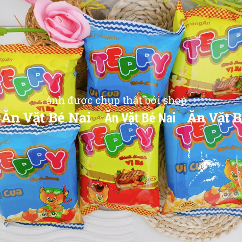 (COMBO 10 GÓI ) Bim bim Tràng An Teppy Vị Bò, Vị Cua Tuổi thơ, Bánh ...