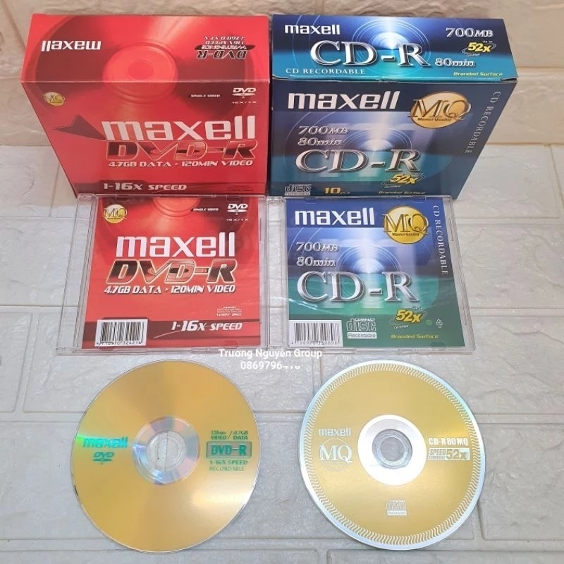 Đĩa Trắng Maxell Cd-r DVd-r Có vỏ hộp Chất Lượng Cao - Ghi Dữ Liệu Phần ...