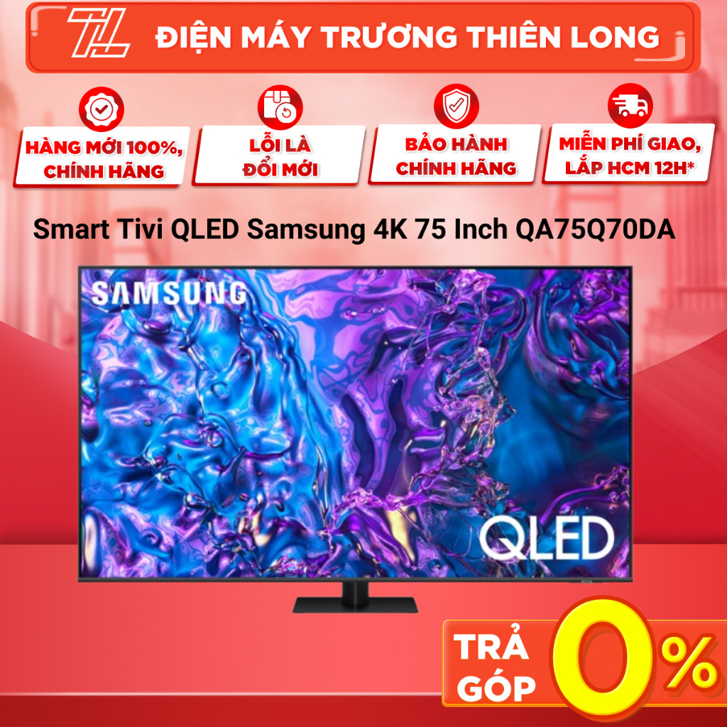 [Miễn Phí Lắp Đặt Để Bàn HCM] QA75Q70DA - Smart Tivi QLED Samsung 4K 75 ...