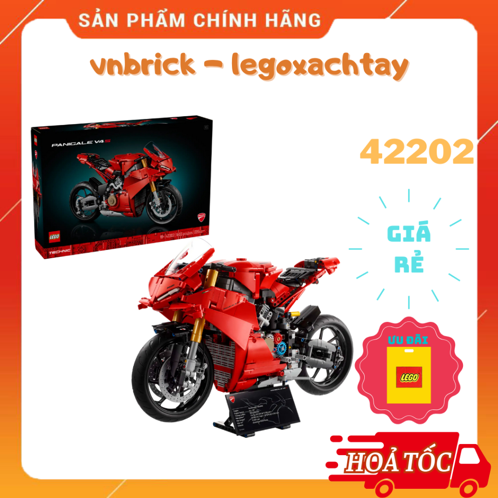 LEGO Technic 42202 Siêu Xe Ducati Panigale V4 S | Shopee Việt Nam