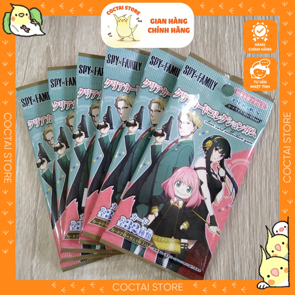 [Coctai][Sẵn][Official] Thẻ Nhân Phẩm - Kẹo Gum Spy X Family - Random 1 Pack/1 Thẻ | Shopee Việt Nam