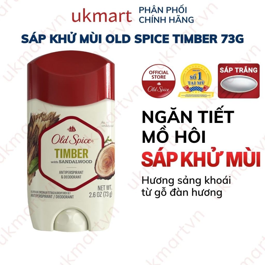 Sáp Khử Mùi Old Spice Giảm Tiết Mồ Hôi Hương Timber 73g (Hàng Mỹ Nhập Khẩu Chính Hãng) | Shopee ...