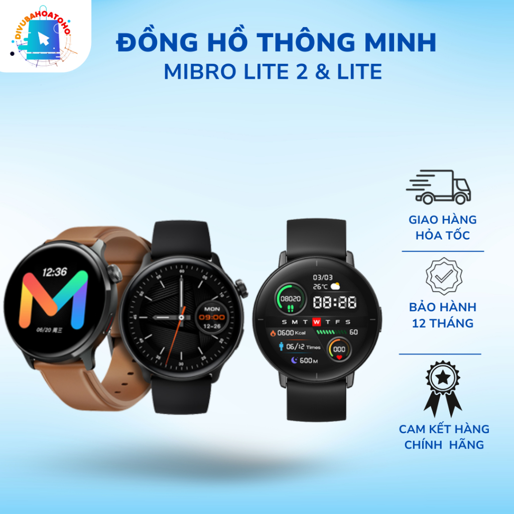 Đồng Hồ Thông Minh Mibro Watch Lite 2/ Lite, Màn Hình Màu Amoled Hd, Hỗ Trợ Quản Lý Sức Khỏe ...