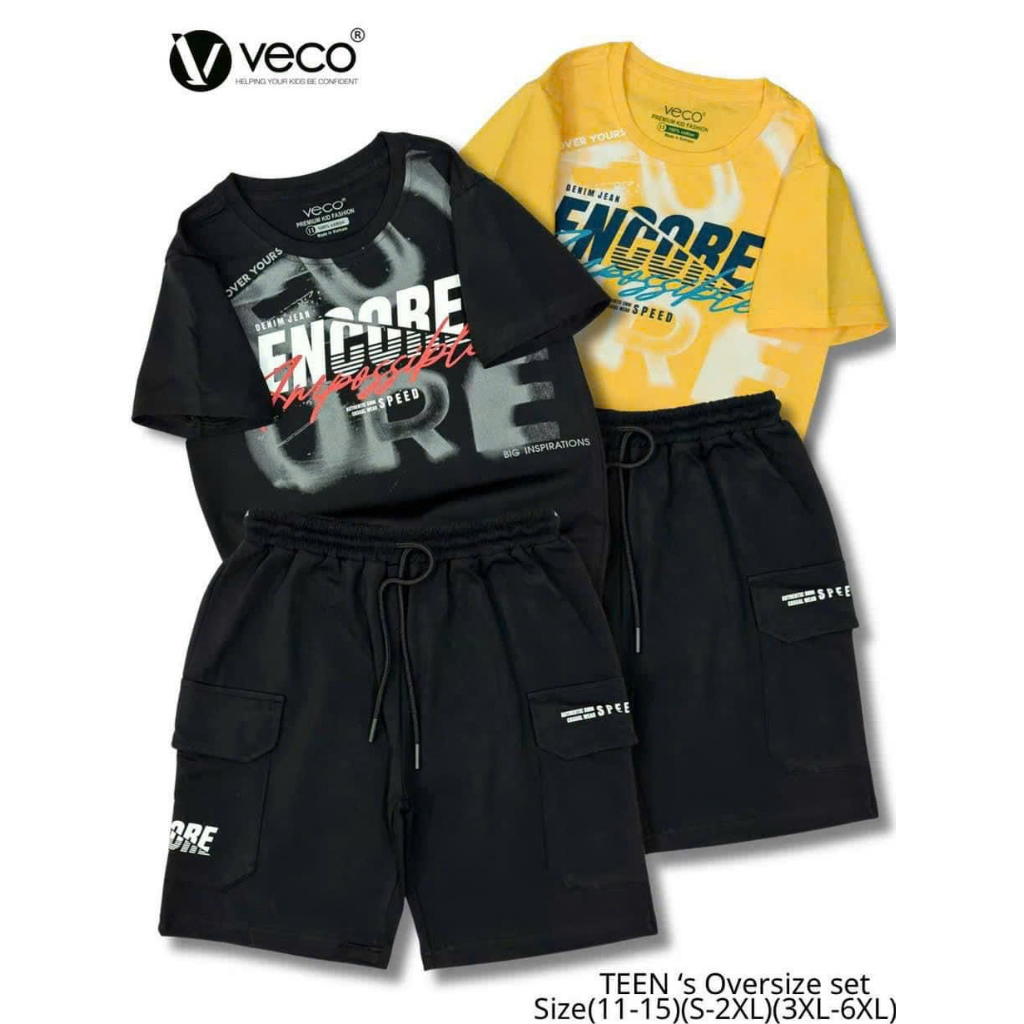 Đồ bộ VECO chữ ENCORE cho bé trai từ 45-75kg | Shopee Việt Nam