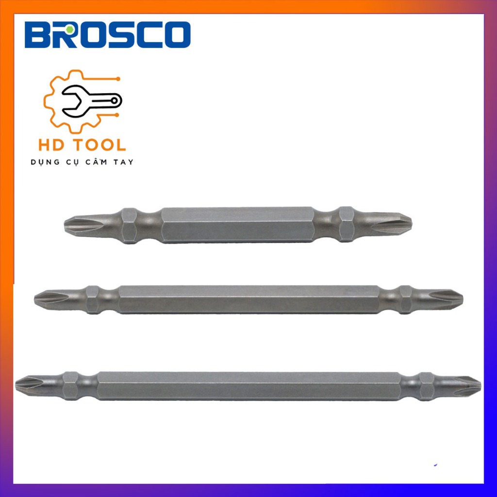 Mũi vít bake 2 đầu nhỏ 4.5-5.0mm chuẩn PH2 dài 65-100-110mm BROSCO ...