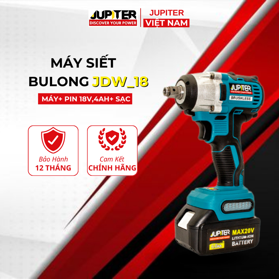 Máy Siết Bulong Động Cơ Không Chổi Than Giúp Giảm Ma Sát Do Quay JDW-18P | Shopee Việt Nam