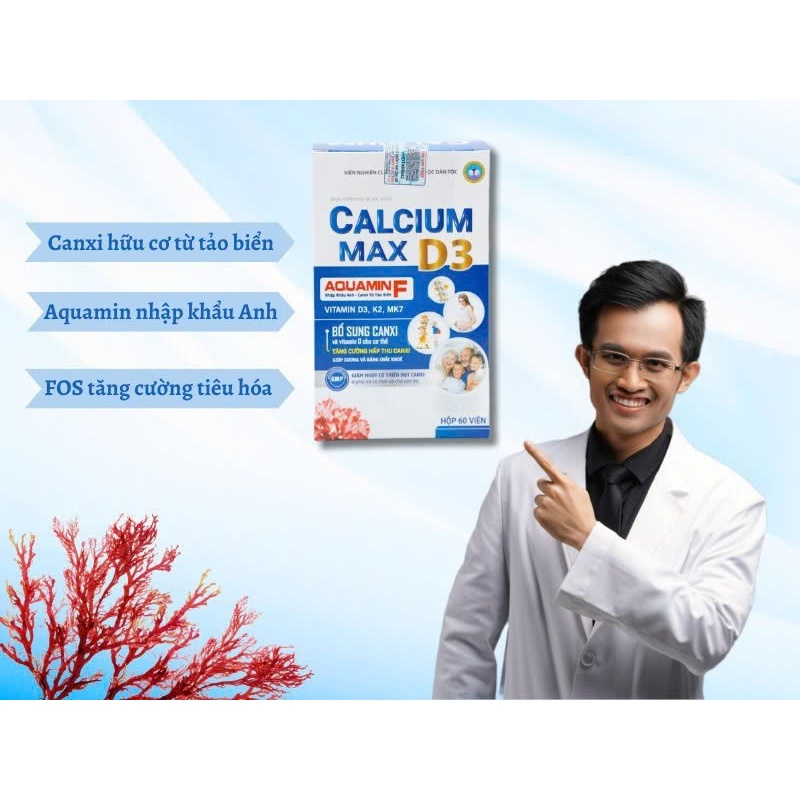 Canxi Hữu Cơ Calcium Max D3 - Canxi Từ Tảo Biển Đỏ | Shopee Việt Nam