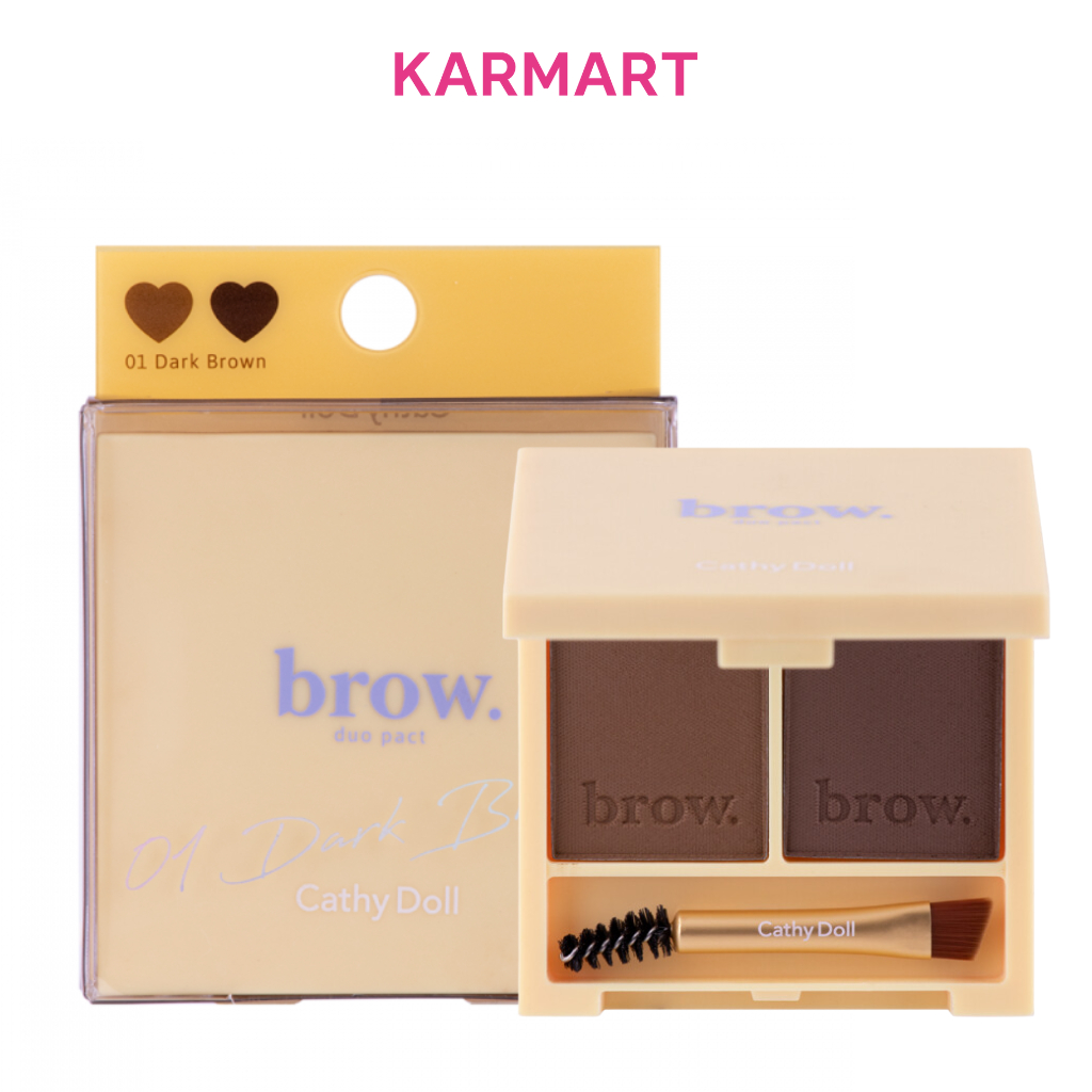 Bảng Phấn Kẻ Mày Cathy Doll Brow Duo Pact #01 Dark Brown 2.5g+2.5g ...