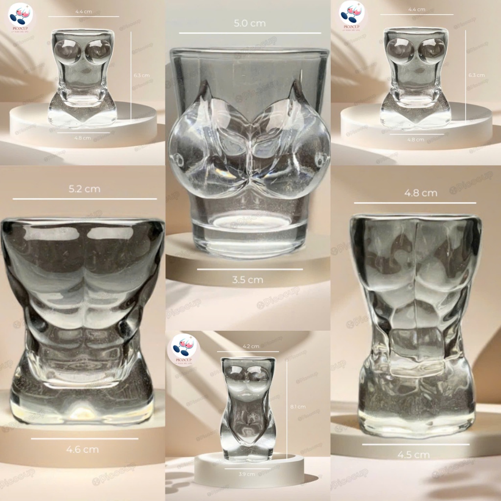 LY VẾU - Ly Body Sexy 30ml 60ml - Ly rượu thuỷ tinh độc đáo - Hình cơ ...