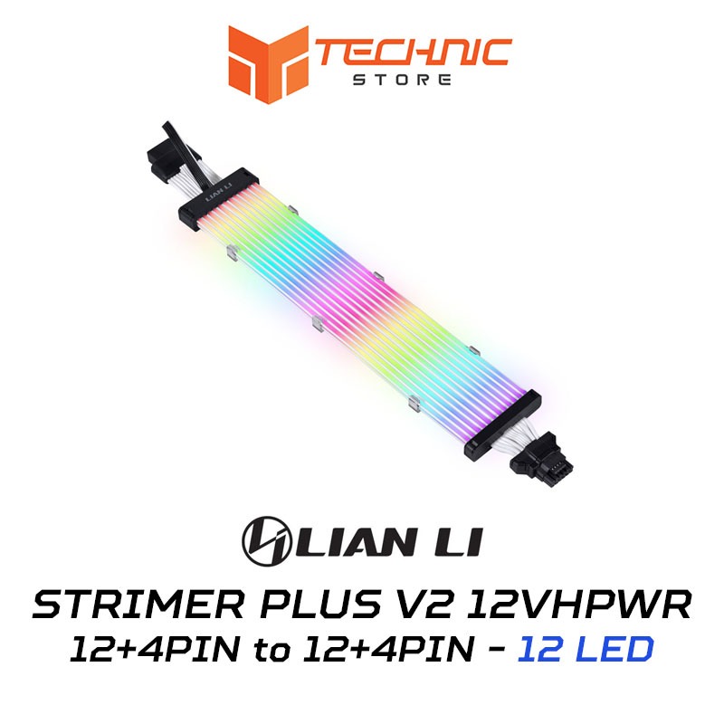 Cáp nguồn nối dài Lian Li STRIMER PLUS V2 12VHPWR 12+4-PIN to 12+4-PIN 12 LED | Shopee Việt Nam