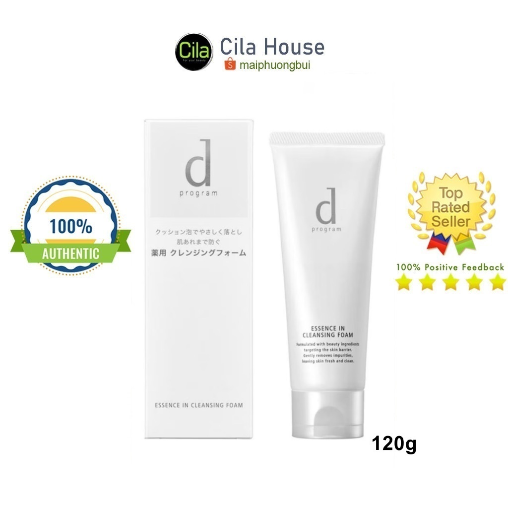 Sữa Rửa Mặt Tạo Bọt Dưỡng Da Essence Cleansing Foam D Program 120g - Cila House | Shopee Việt Nam