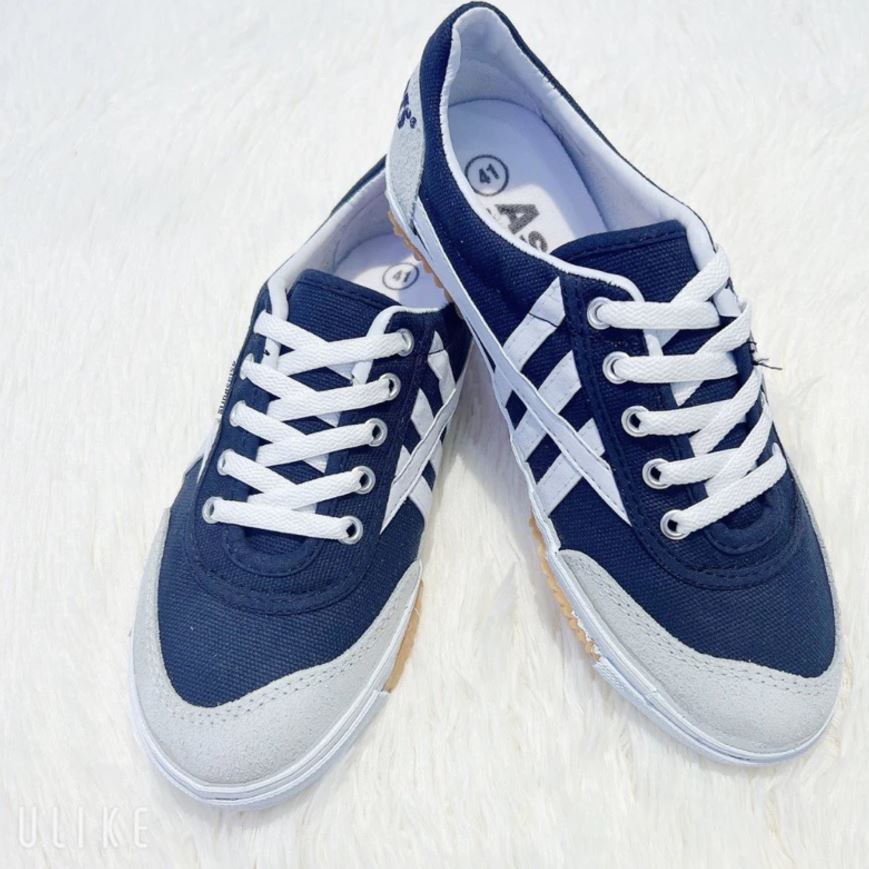 Giày bata Asia đa năng hàng chính hãng xanh sọc trắng | Shopee Việt Nam