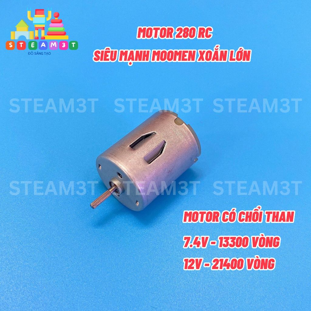 Motor mini 280 tốc độ cao 12V mới 100% cho ô tô mô hình, máy sấy tóc ...