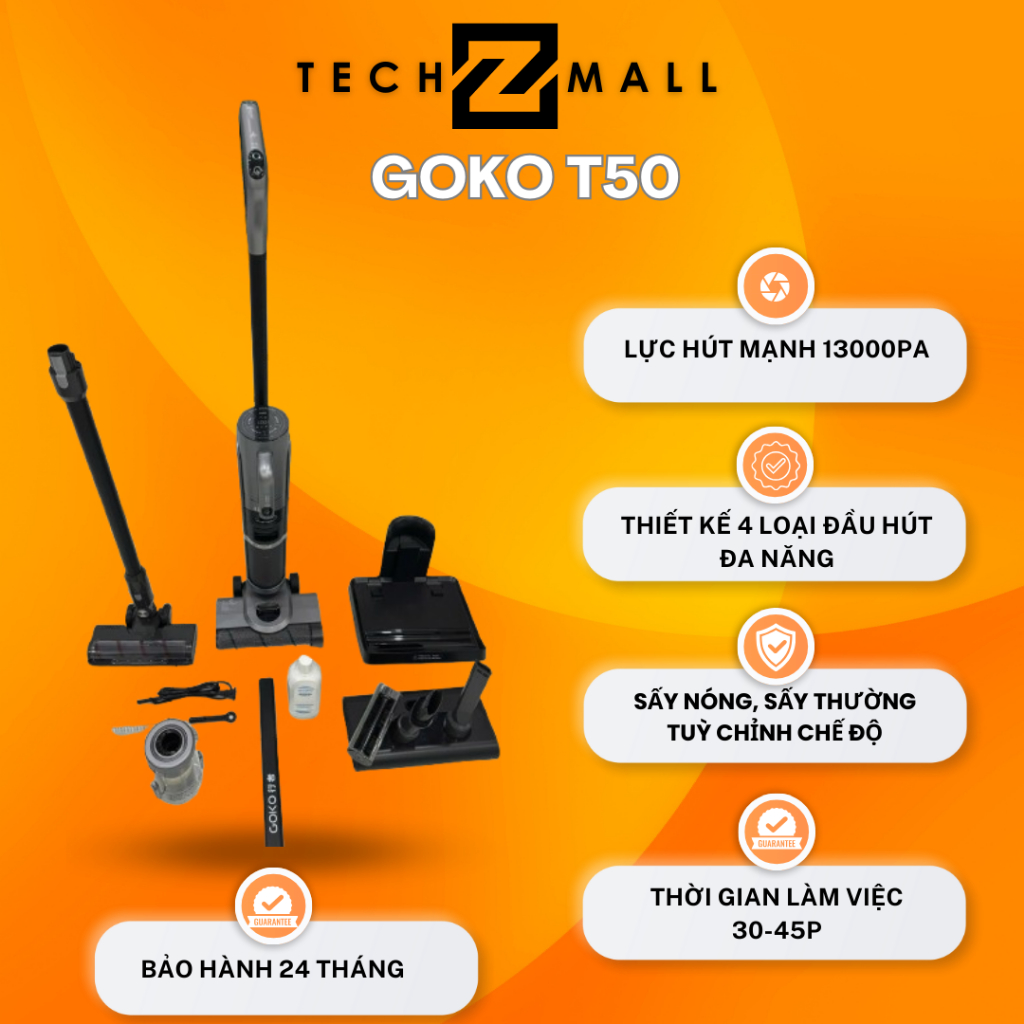 Máy Hút Bụi Lau Nhà Cầm Tay Dreame H13/GOKO T50 | Shopee Việt Nam