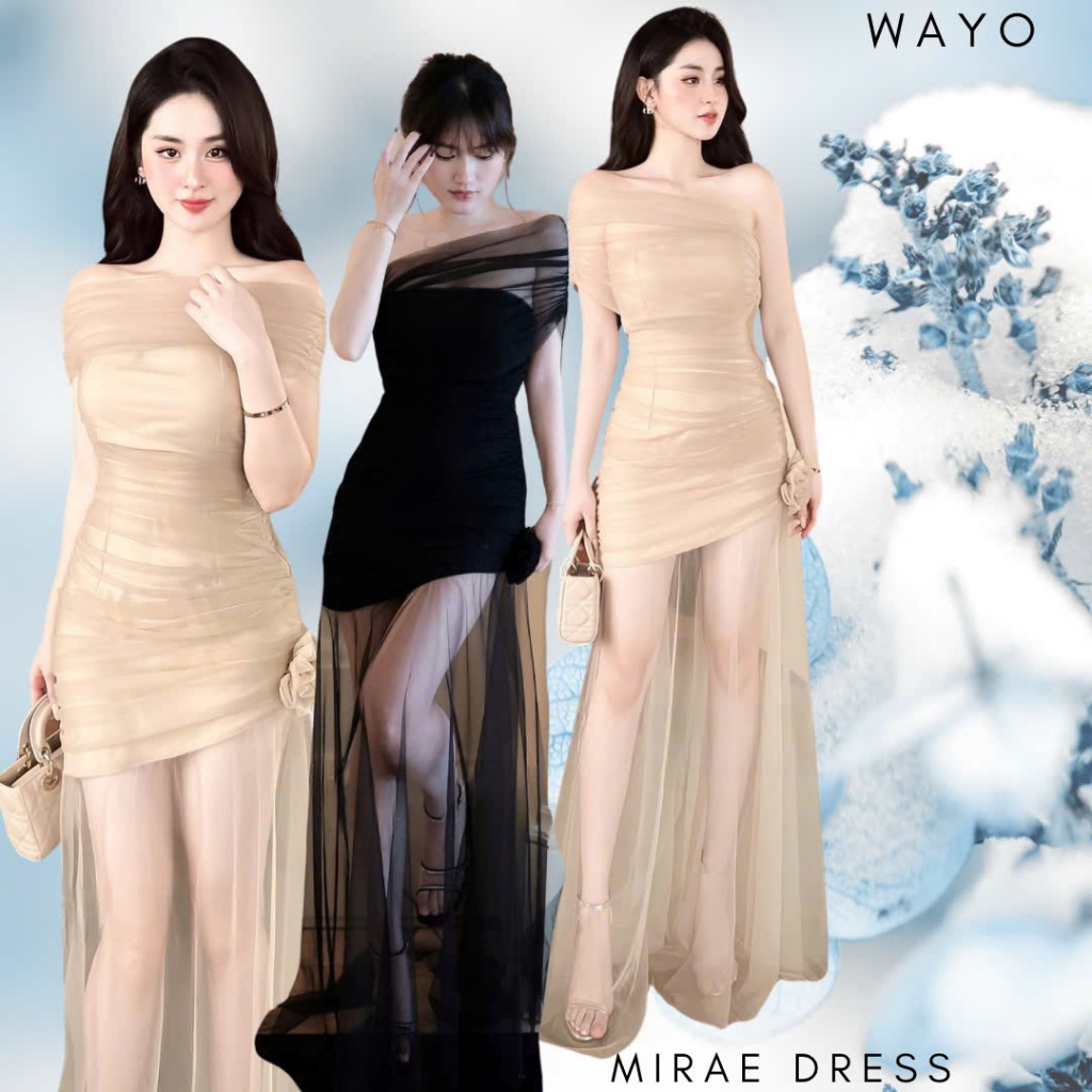 [Mirae Dress] Đầm WAYO thiết kế cúp ngực voan cao cấp dáng dài dự tiệc ...