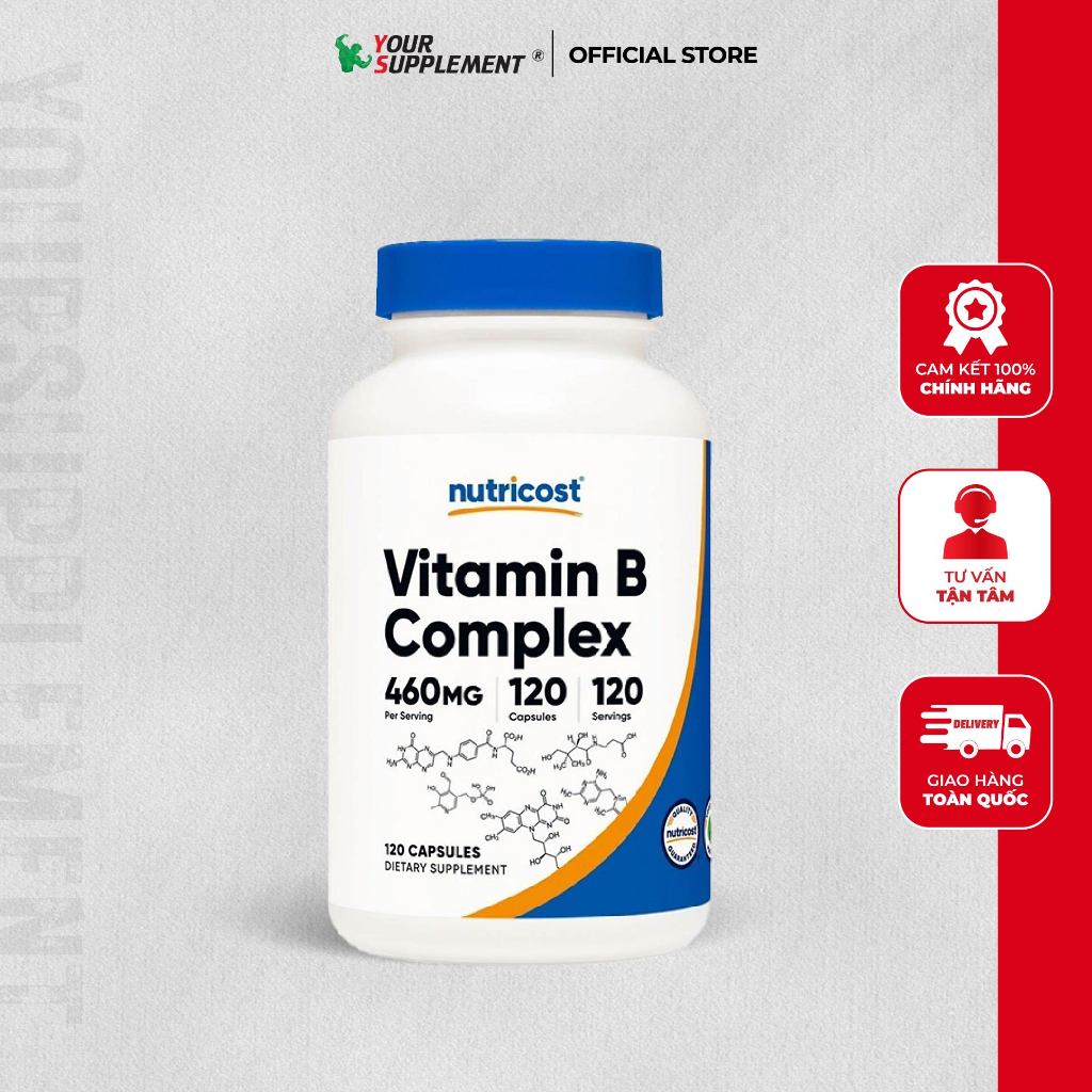 Bổ sung VITAMIN B COMPLEX Nutricost - 120 viên | Shopee Việt Nam