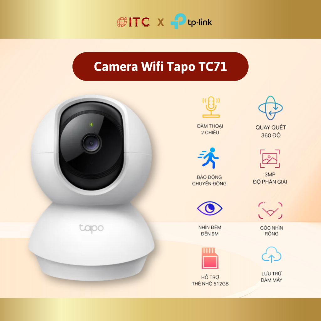 Camera Wifi TP-Link Tapo C200/ TC71/ C211/ C220/ C212/ Full HD 2MP/3MP/2K QHD Quay Quét 360 độ ...
