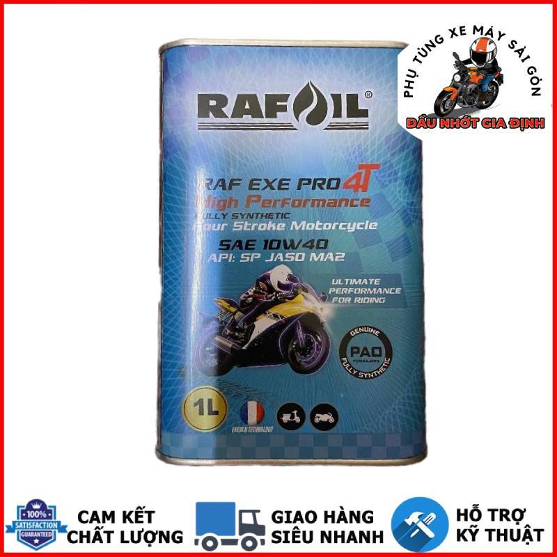 Nhớt tổng hợp RAFOIL EXE Pro 10W40 SP dành cho xe số, côn tay nhập khẩu ...