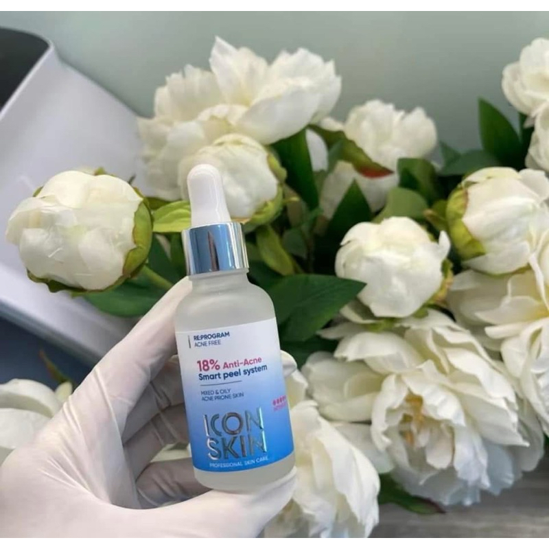 ICON SKIN Peel da 18% Anti-acne Smart Peel không bong 30ml | Shopee ...