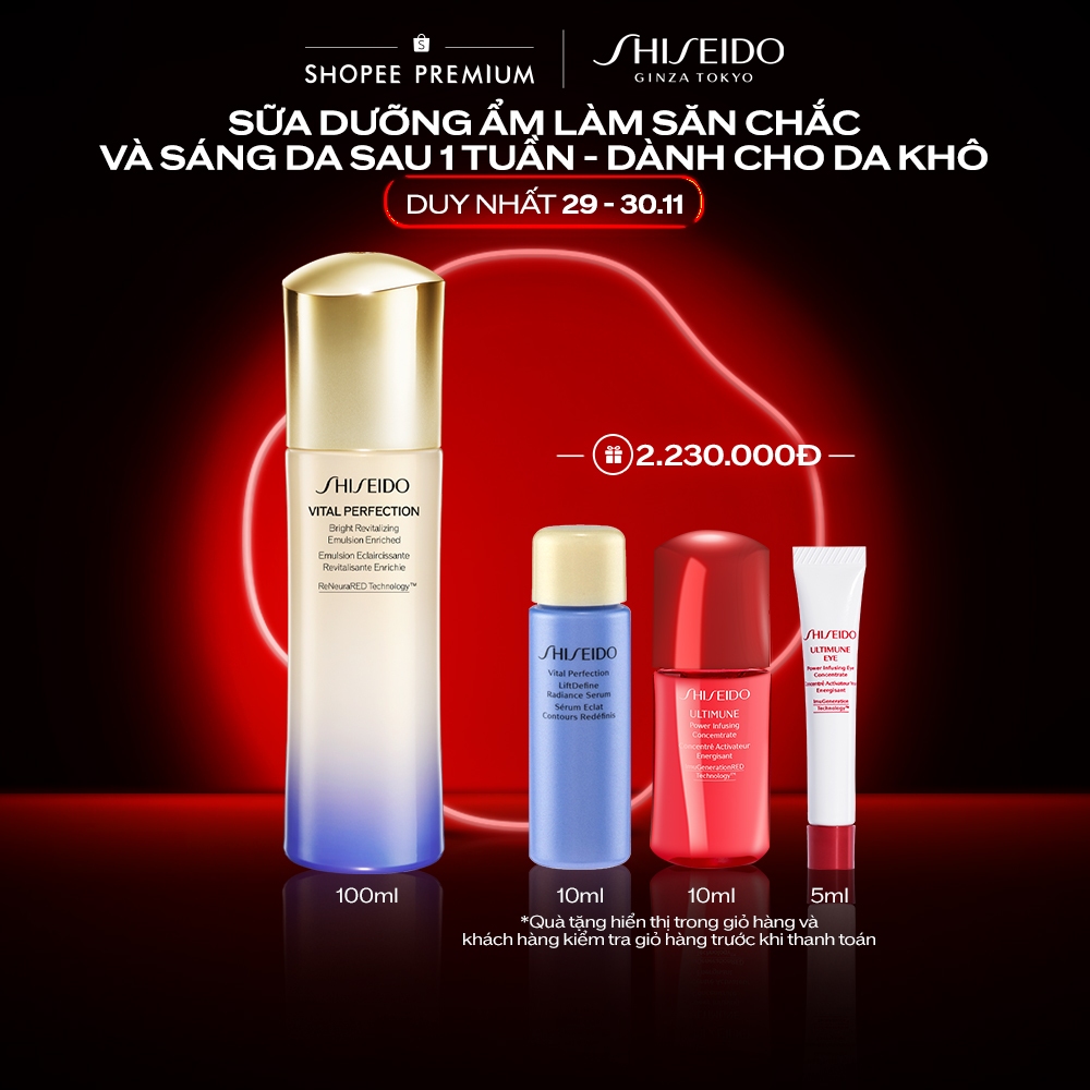 Sữa dưỡng da Shiseido Vital Perfection Bright Revitalizing Emulsion Enriched 100ml | Shopee Việt Nam