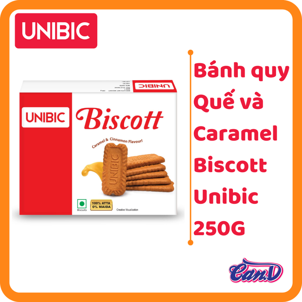 Bánh quy Quế và Caramel Biscott Unibic 250G | Shopee Việt Nam