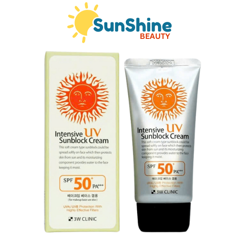 Kem Chống Nắng 3w Clinic Intensive UV Sunblock Cream SPF 50 Pa+++ 70ml | Shopee Việt Nam