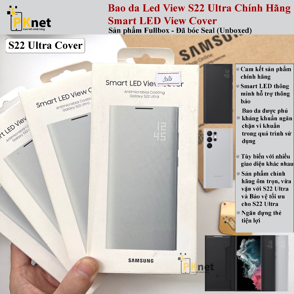 Bao da Smart Led View Samsung S22 Ultra Chính Hãng, Fullbox, Bảo hành ...