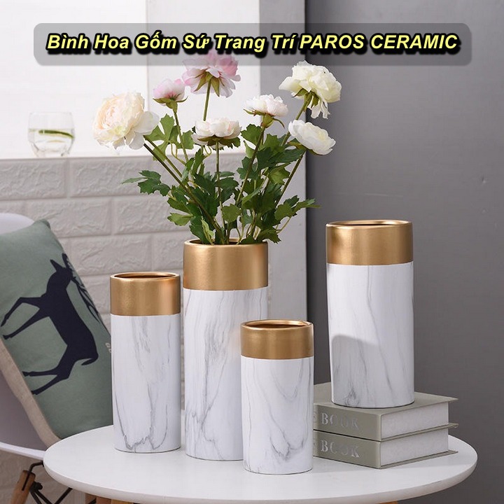 Bình Hoa Gốm Sứ PAROS CERAMIC Cao Cấp - Home Decor Furniture | Shopee ...
