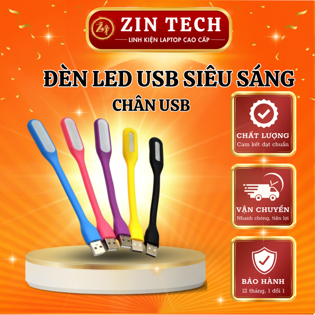 ĐÈN LED USB SIÊU SÁNG, CHÂN USB, ĐÈN LED CẮM LAPTOP ZINTECH | Shopee ...