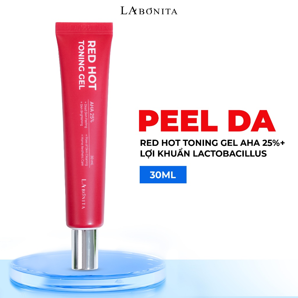 [Dạng Tuýp] Peel da Labonita Red Hot Toning Gel AHA 25%+Lợi khuẩn ...