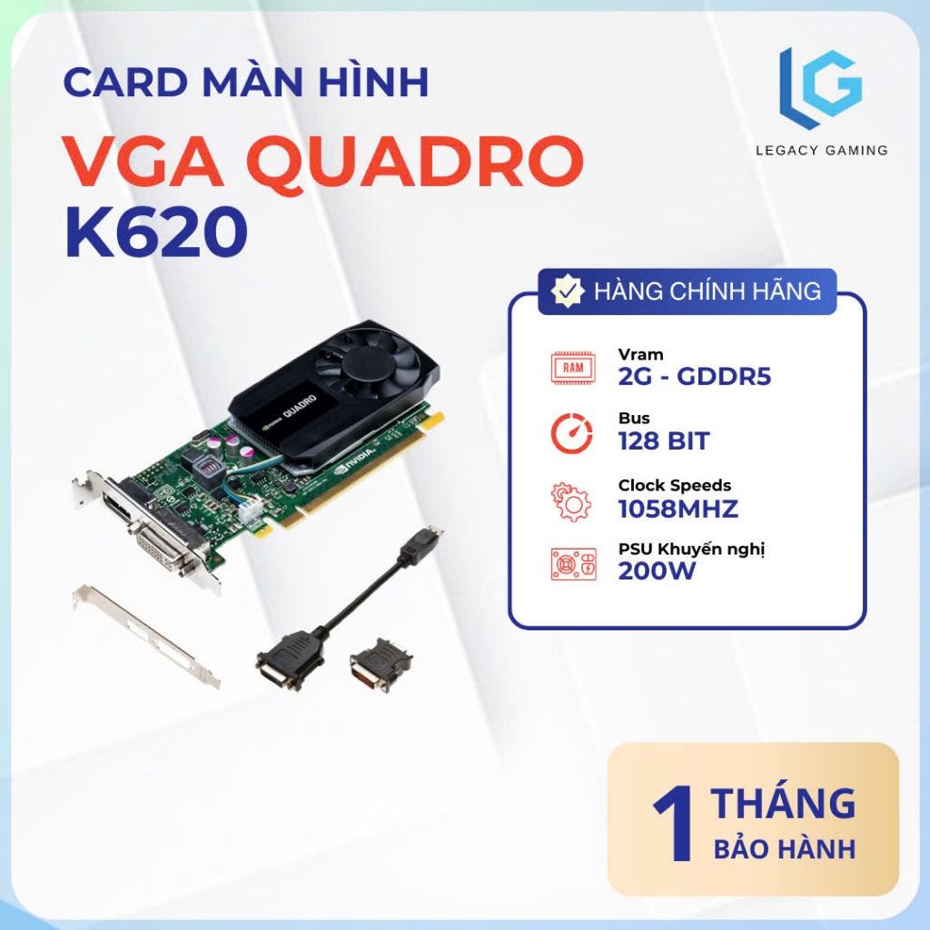 VGA Card màn hình Quadro K620 - K600 - Quadro 600 - Bảo hành 1 Tháng ...