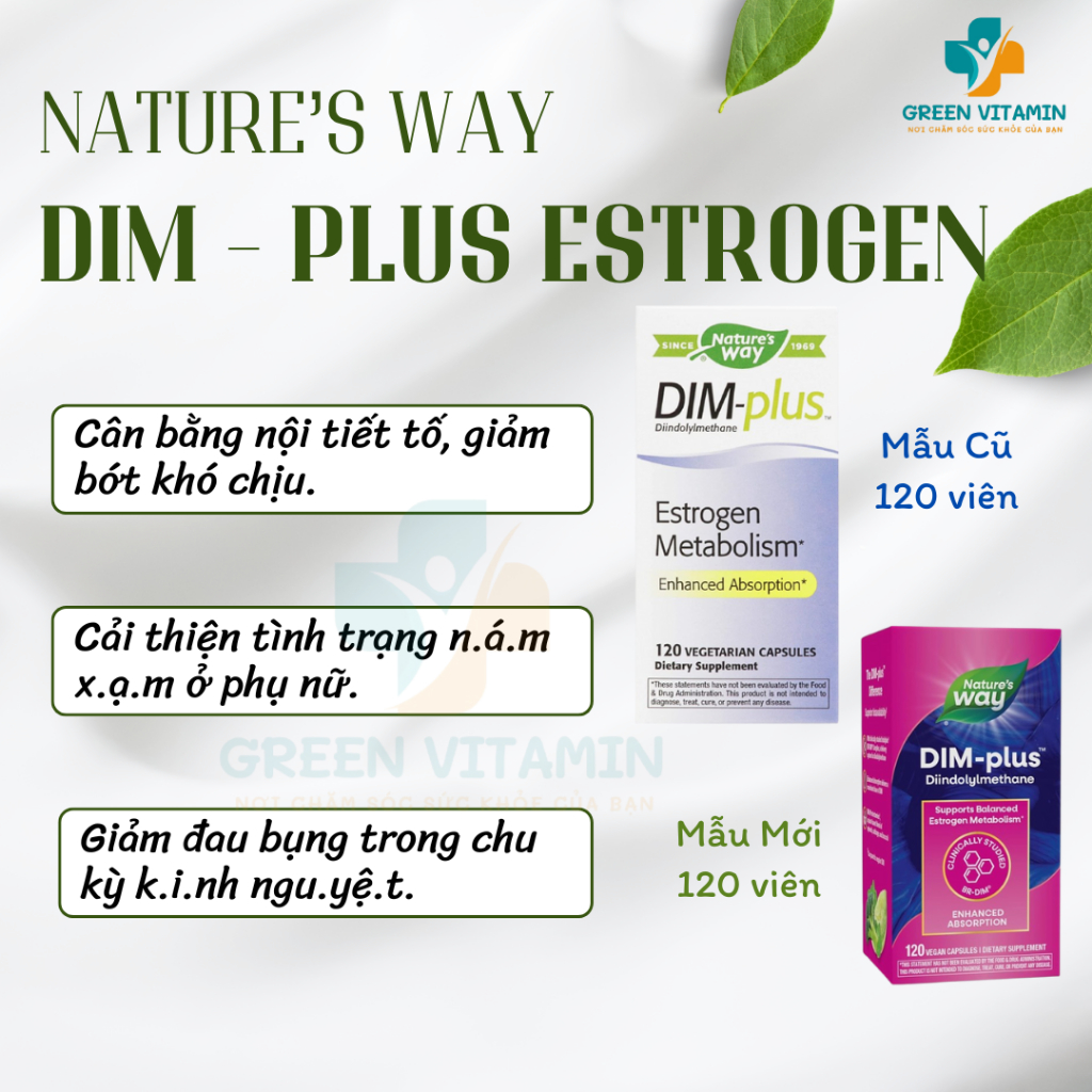 Nature's Way Dim-Plus 200mg Estrogen Metabolism - Viên DIM bổ sung ...