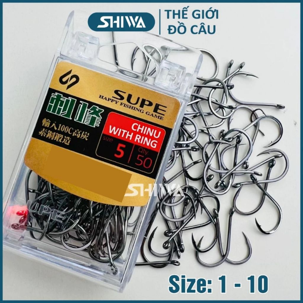 Lưỡi Câu Cá Chinu Supe CHÍNH HÃNG Đủ Size - Lưỡi Câu Đơn Đài Có Ngạnh ...