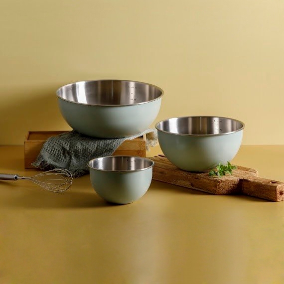 Combo 3 tô trộn Inox 304 Fivestar Plus FSB3TT002 14-20-24cm | Shopee Việt Nam