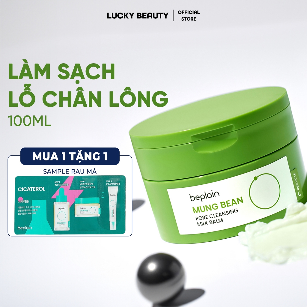 Sáp tẩy trang Beplain Mung Bean Pore Cleansing Milk Balm giúp tẩy trang ...