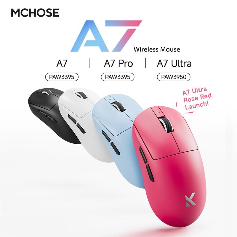 [SẴN GIAO] Chuột không dây Mchose A7 | A7 PRO | A7 Ultra | PAW3395 | PAW3950 | 8000hz | Shopee ...