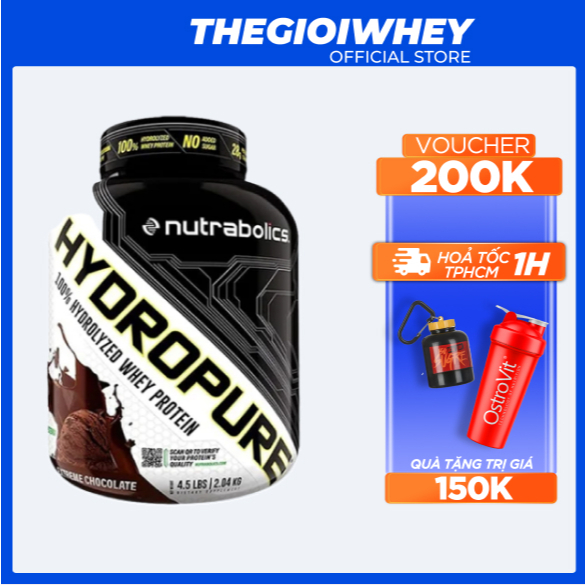 Hydropure Nutrabolics 2kg Whey Protein Hydrolyzed Hydro Pure Sữa Tăng ...