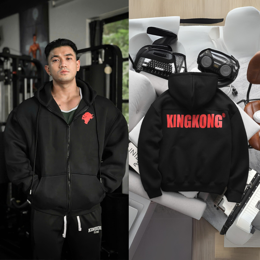 Áo Khoác Hoodie KingKong Khóa Kéo Đầu Kong - Local Brand TB KINGKONG SPORT WEAR | Shopee Việt Nam