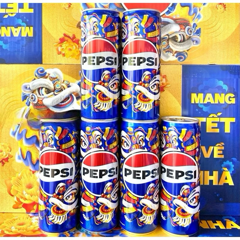 Lốc 6 Lon Nước Ngọt Pepsi Lon 320ml ( Mẫu Tết ) | Shopee Việt Nam