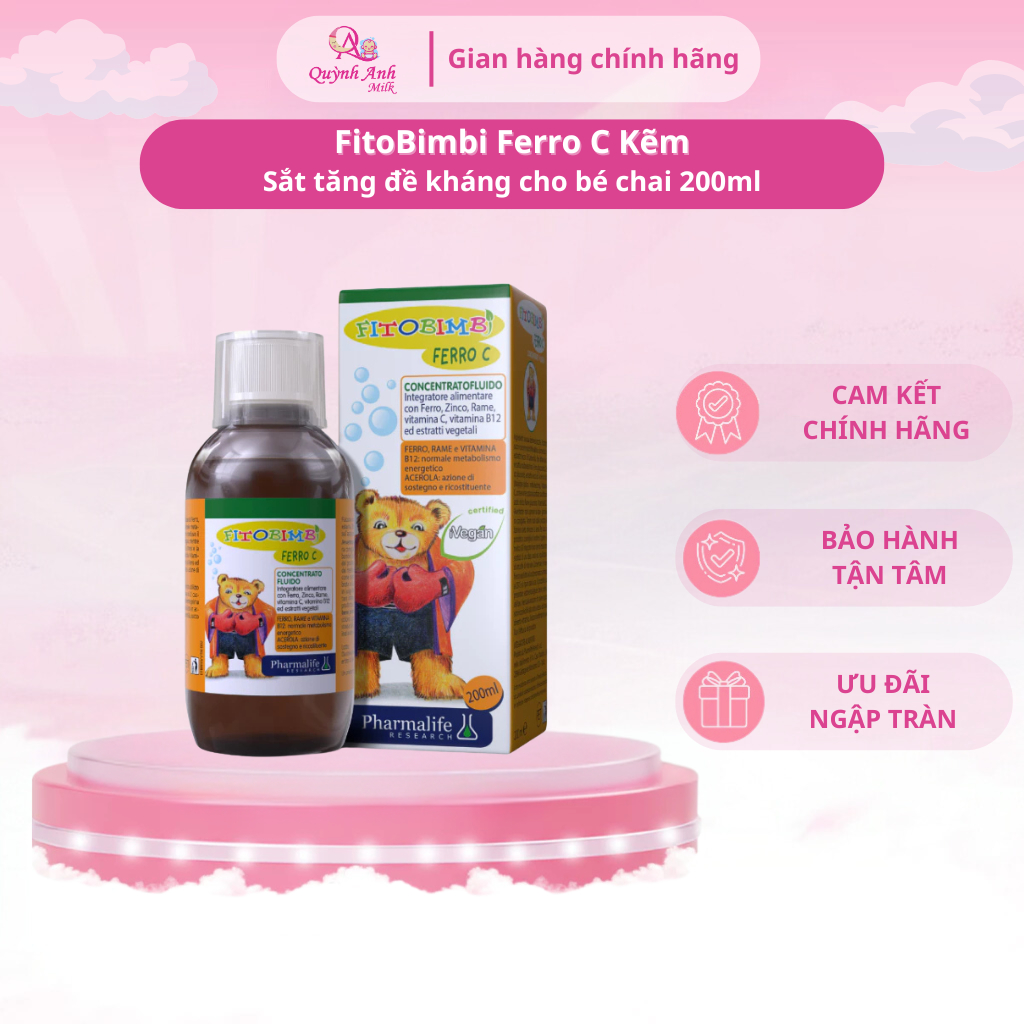 FitoBimbi Ferro C kẽm, sắt cho bé FitoBimbi FerroC tăng đề kháng cho bé ...
